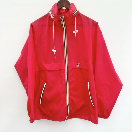 Red K-Way Packable Rain Jacket With Hood Size XL (111 cm Bust) Made in ...