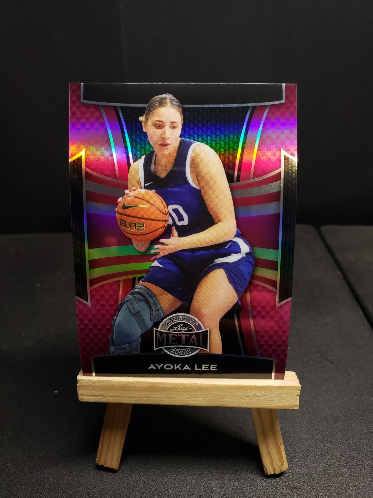 Ayoka Lee Purple Refractor Leaf Metal Women of Sport 1/1 Pre Production ...