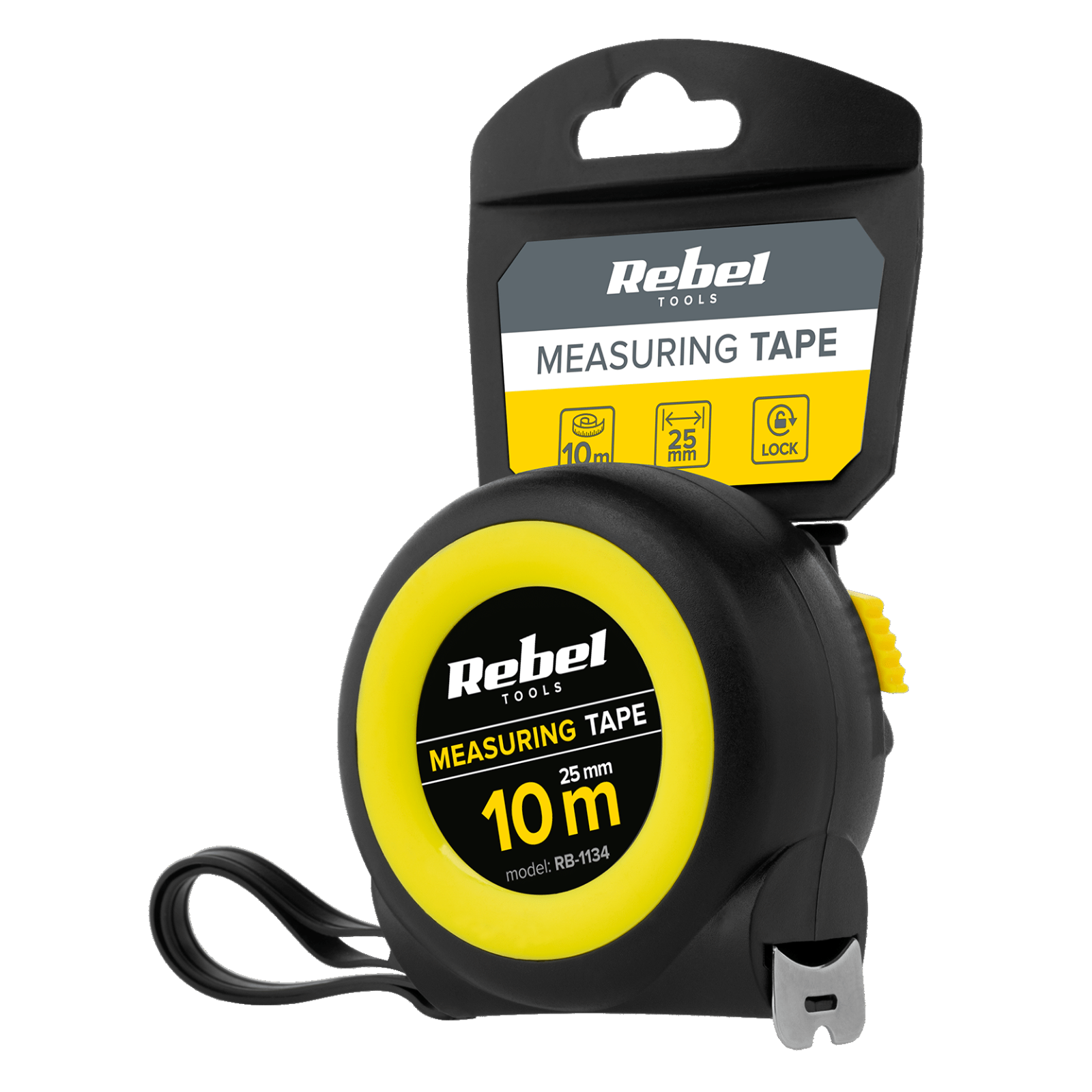 REBEL® 10m / 10meter Bandmaß - Rollmaßband Messband Maßband Rollmeter m ...
