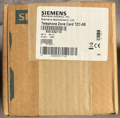 Siemens TZC-8B 315-034110 Telephone Zone Card Fire Alarm | eBay