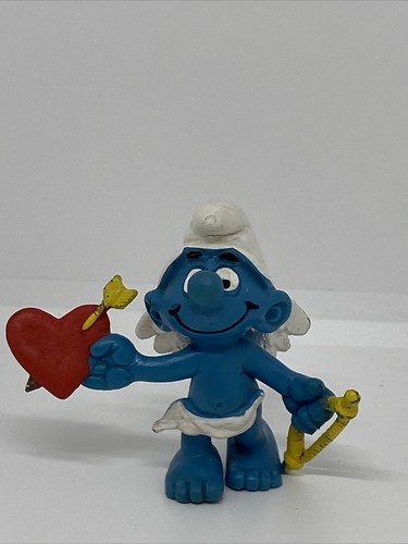 Smurfs Amour Cupid Smurf 20128 Valentine Figure Vintage 80s Toy PVC Lot ...