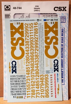 Microscale Decal #48-744 CSX Diesels (2002+) | eBay