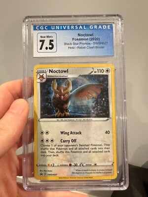 CGC 7.5 NM Noctowl SWSH027 Black Star Promo HOLO Pokemon Card | eBay
