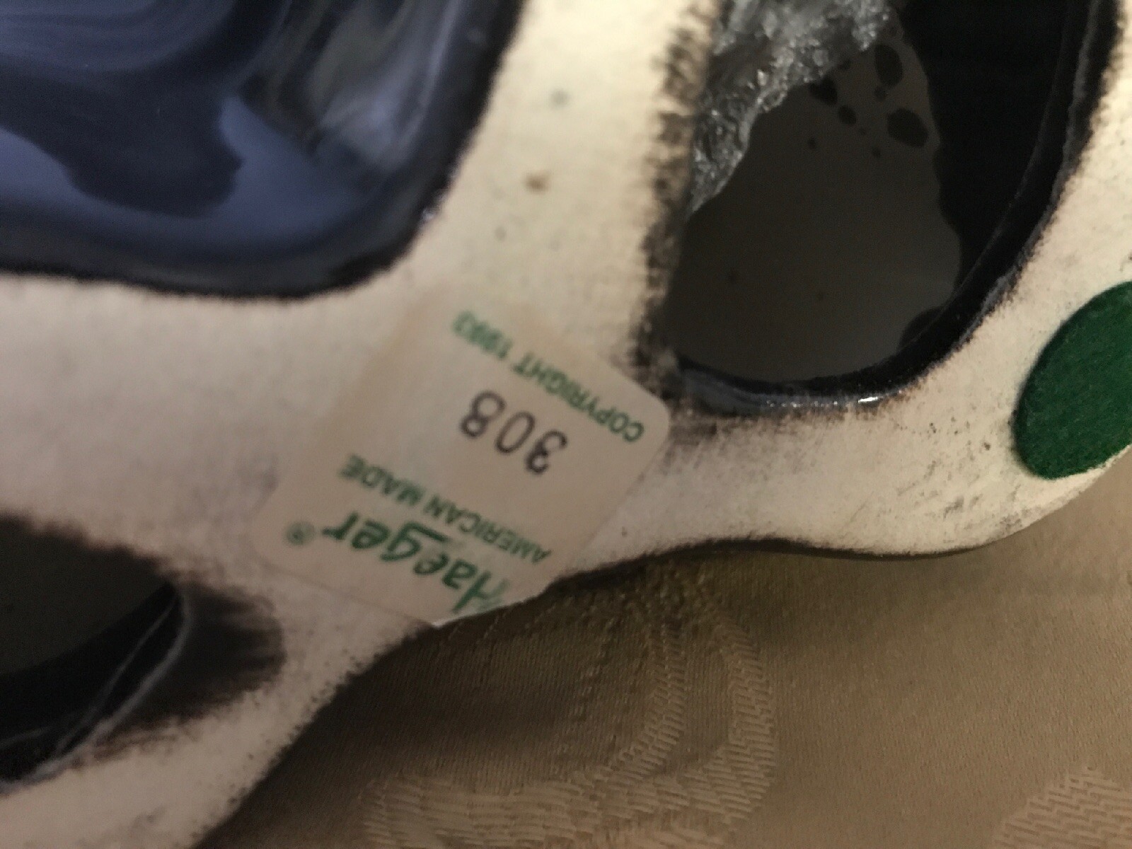 Set of 3 HAEGER Pottery Two #302 (Black &white) and one #308 Black ...