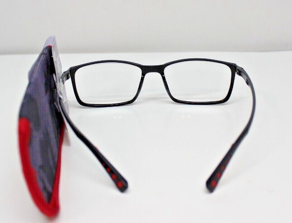 FG Readers Choice TECH Black/Red Reading Glasses w Case BECK BL 55/17 ...