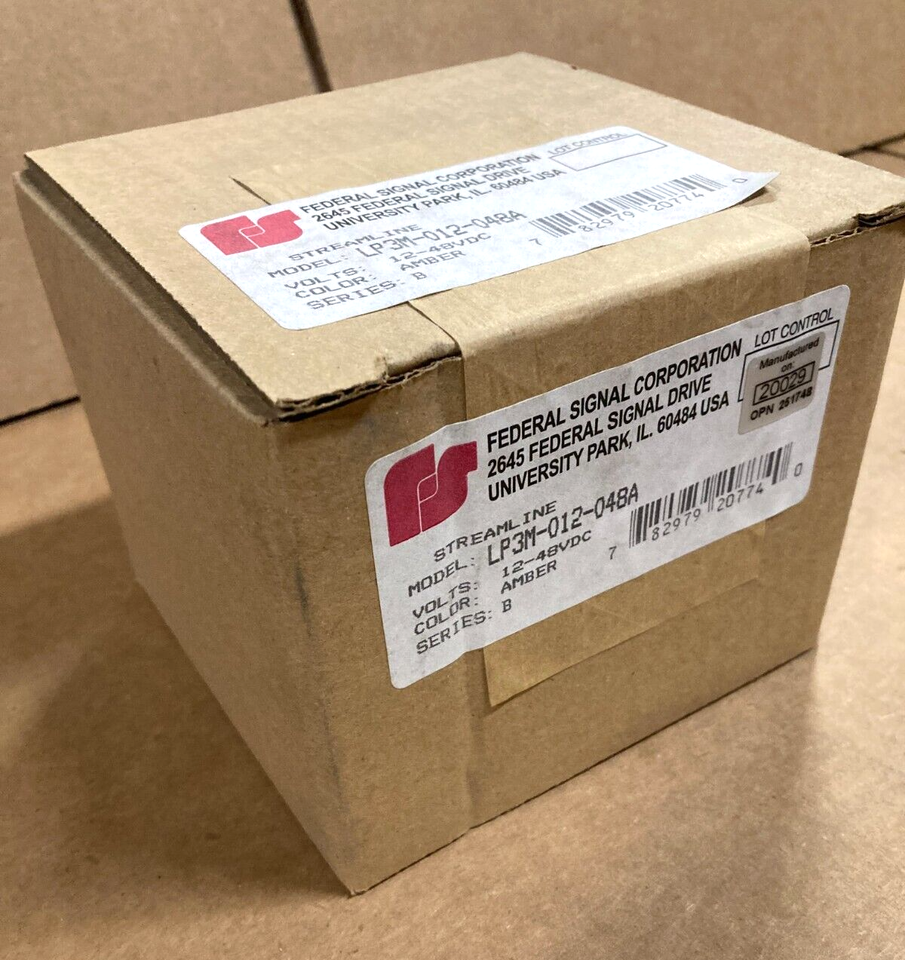FEDERAL SIGNAL LP3M-012-048A 12-48 Volt Amber - NEW NIB | eBay