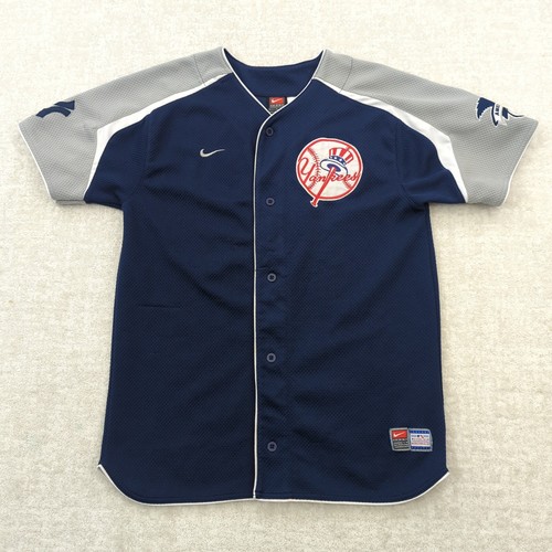 Vintage New York Yankees Jersey Boys Youth L Nike Team Embroidered MLB ...