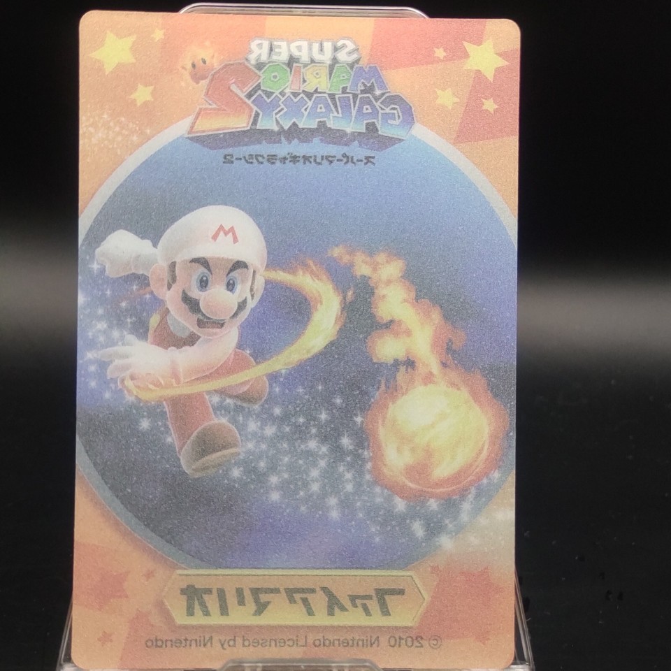 Fire Mario Super Mario Bros Galaxy 2 Vintage Plastic Card Nintendo ...