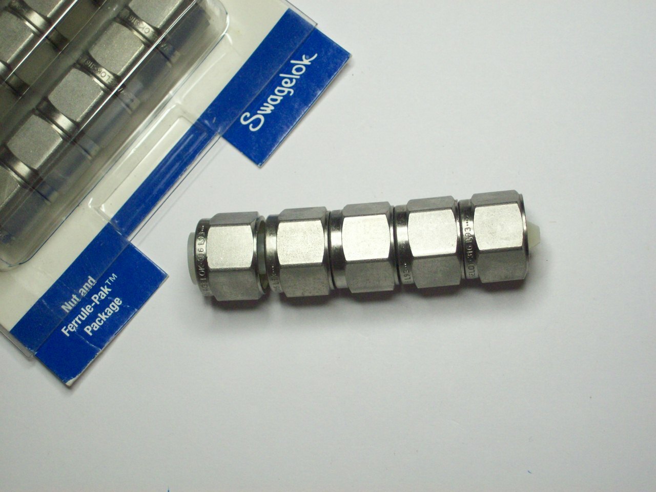 5- Swagelok Stainless Steel Nut & Ferrule Sets, 10 MM OD Tube, SS-10M0 ...
