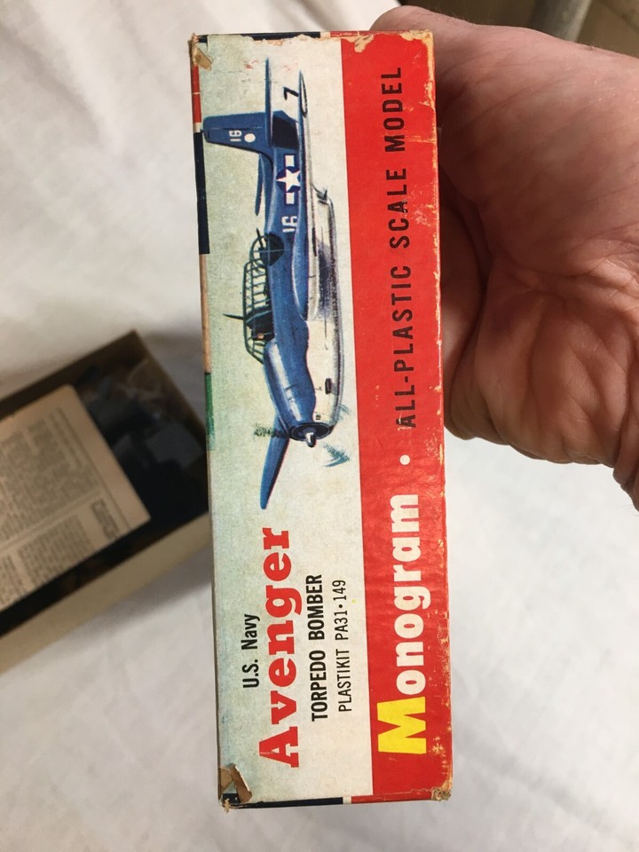 Vintage 1958 Monogram US Navy TBF Avenger Torpedo Bomber Model Kit | eBay