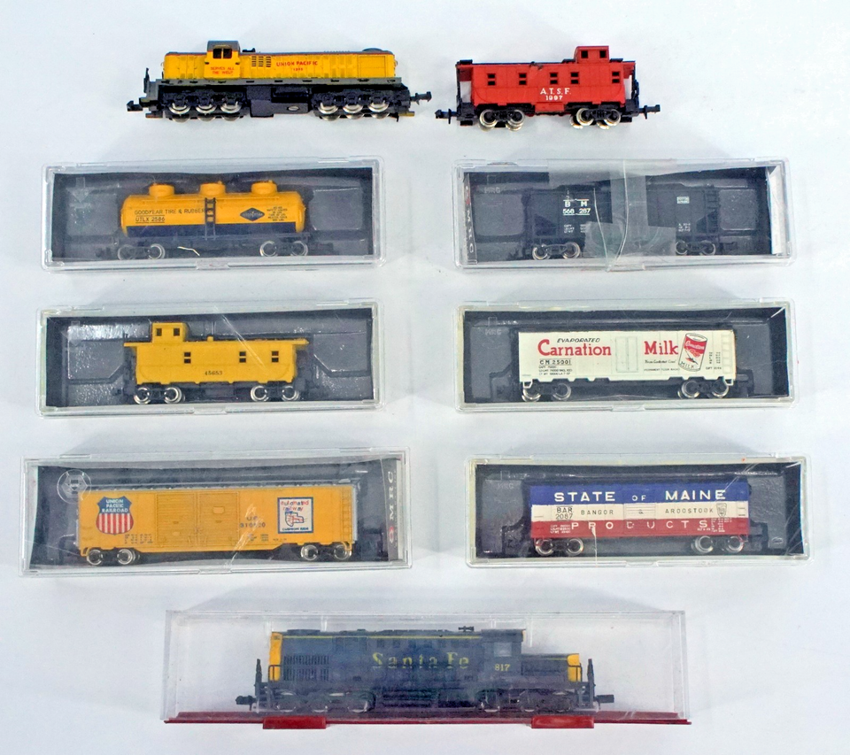 Vtg 1960s/70s MRC Railine N Gauge Train Set with Extras ~ 9 Cars ...