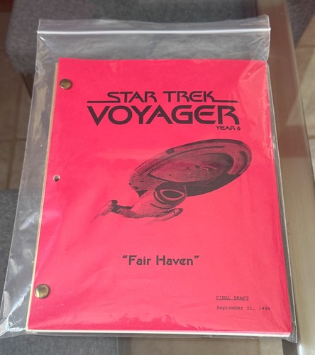 Star Trek Voyager Original Script "Fair Haven" COLORED Pages | eBay