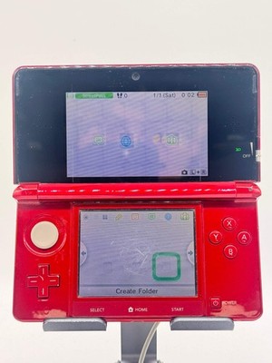 Nintendo 3DS Red Handheld Console CTR-001 (USA) w/ OEM Charger Tested ...