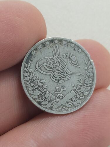 Egypt 2 Qirsh 1293 W Year 10 (KM#293) 989K Mintage .833 Silver Coin T90 ...