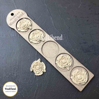 WoodUbend Heat Bendable Molding Pack of Five Small Leafed Roses WUB0339 ...