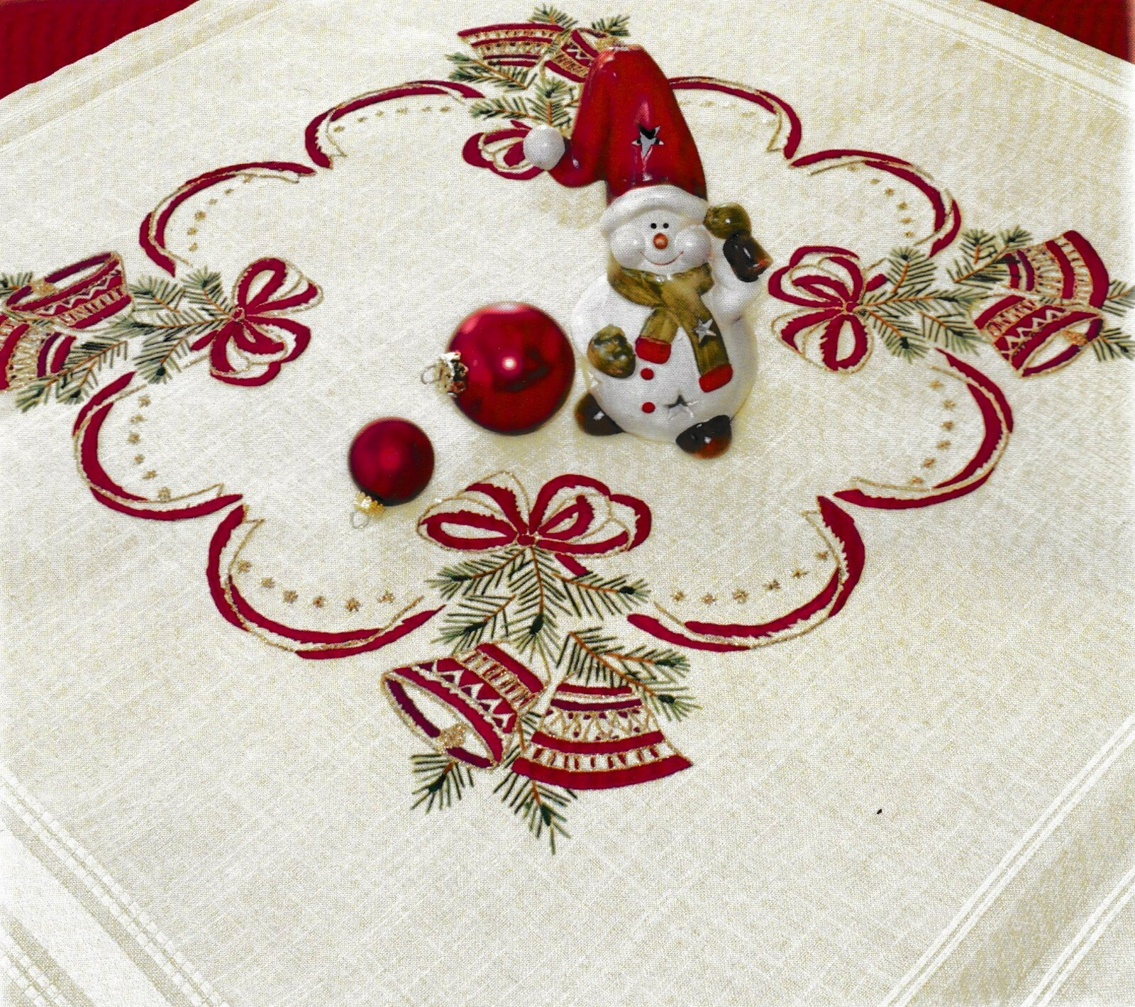 "Christmas Bells" Tablecloth Kit for Embroidery Duftin 07063 | eBay