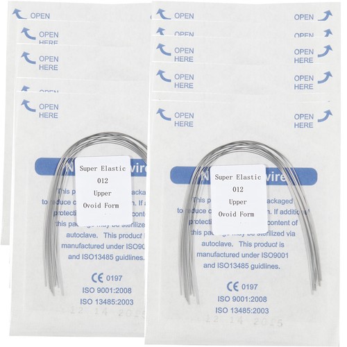 100bag Orth dental Super Elastic Niti Ovoid Round Arch Wire all size ...