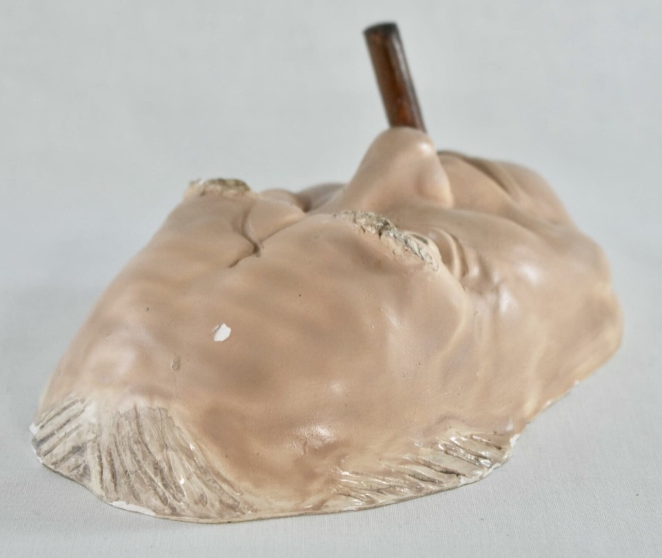VINTAGE PLASTER WINSTON CHURCHILL WALL MASK PLAQUE BOSSONS HEAD STYLE ...
