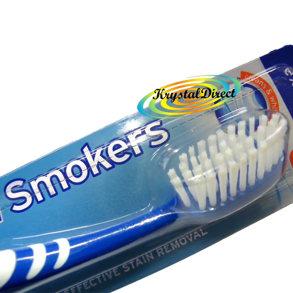 12x Wisdom Addis Smokers Toothbrush Extra Hard Bristle Tooth Brush ...