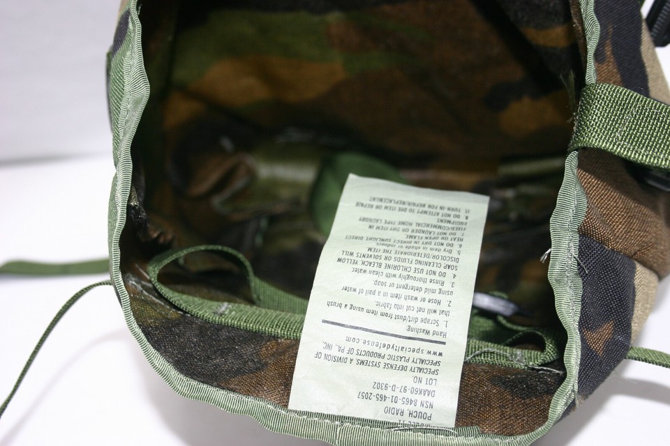 WOODLAND CAMO RADIO POUCH UTILITY POUCH MOLLE II USGI MILITARY VGC | eBay