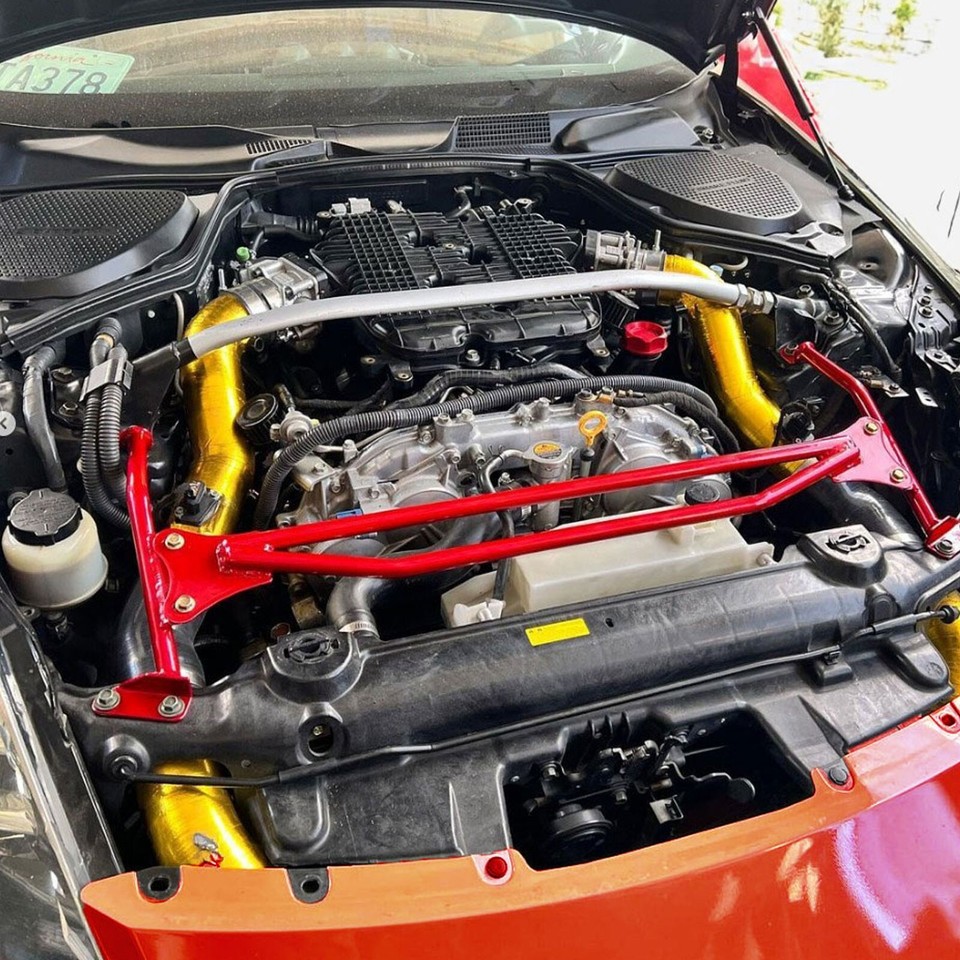 Reinforced Front Upper Nismo Style Strut H Brace Bar For 03-09 Nissan ...