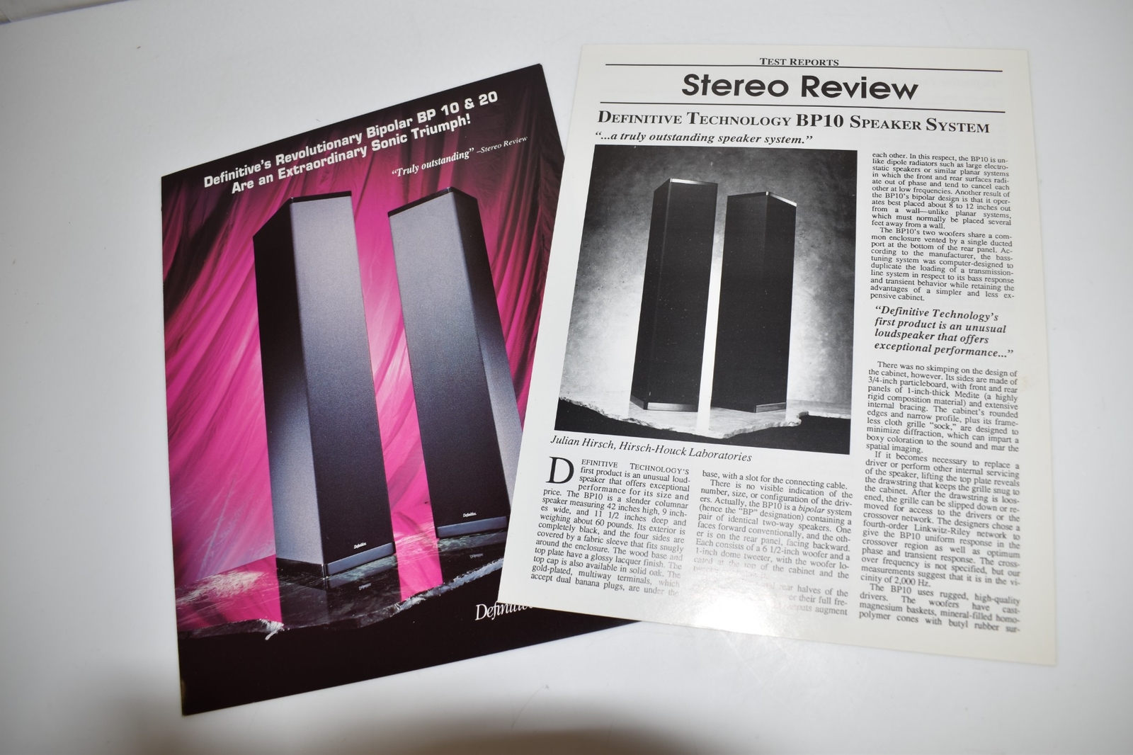 *LL* Definitive Technology BP10 BP20 Speaker -EPHEMRA -BOOKS AUDIOPHILE ...