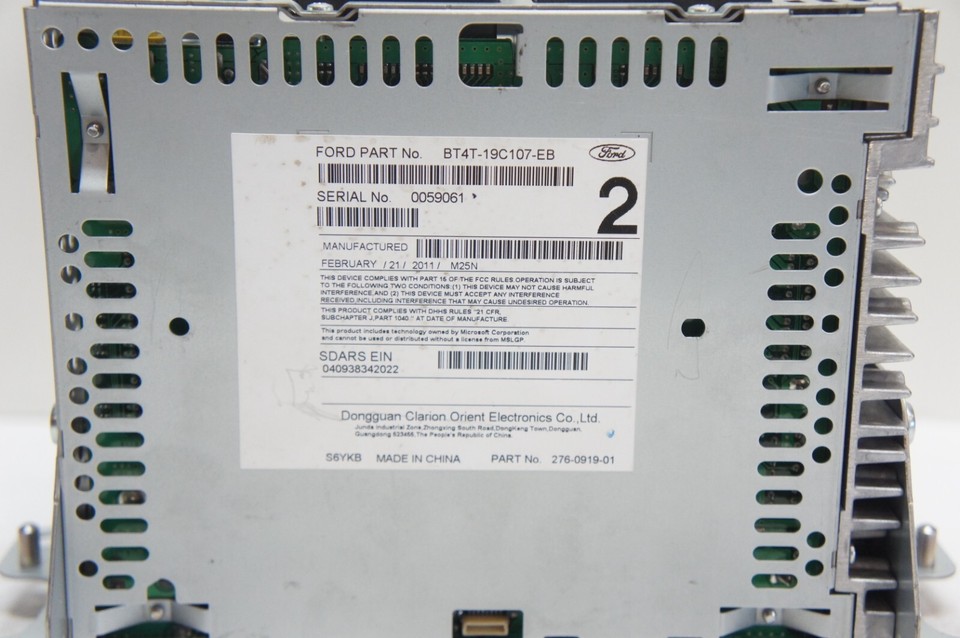 2011 Ford Edge CD MP3 Player Radio Receiver BT4T-19C107-EB OEM *A6081 ...