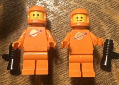 New 2 LEGO Classic Orange Spaceman Original Print : Lot Of 2 | eBay