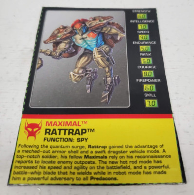 Transformers Beast Wars tech specs Transmetals Rattrap Rat Trap | eBay