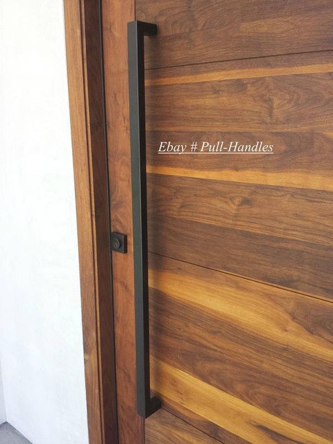 24 inch Door Ladder Pull Handle Black Stainless Steel Front Entry ...