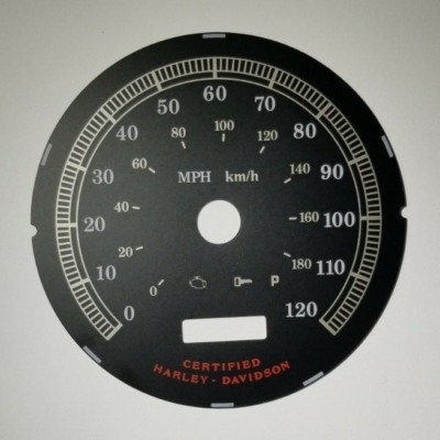 5I Harley Davidson MPH Speedometer Black Gauge Face 12210396 | eBay