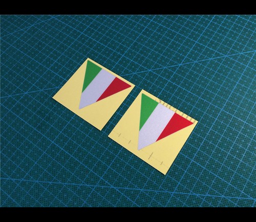 2 Pics Triangle Italy Flag Front / helmet Reflective sticker _50 x 44 ...