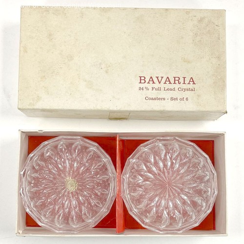 Vintage Bavaria 24% Full Lead Crystal Coasters Set of 6 - Made in West ...