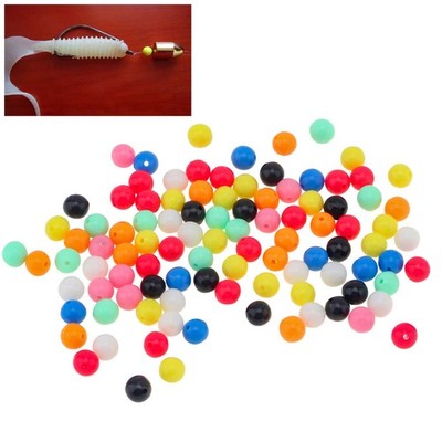 100pcs 6mm Colorful Round Fishing Beads for Fishing Rigs, Fishing Line ...
