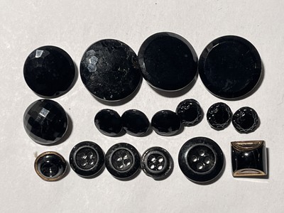 Buttons - Glass Mourning Buttons