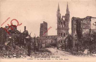 Picture Postcard_ Ypres, Ieper, Ww1 Ruins, Rue De Lille | eBay UK
