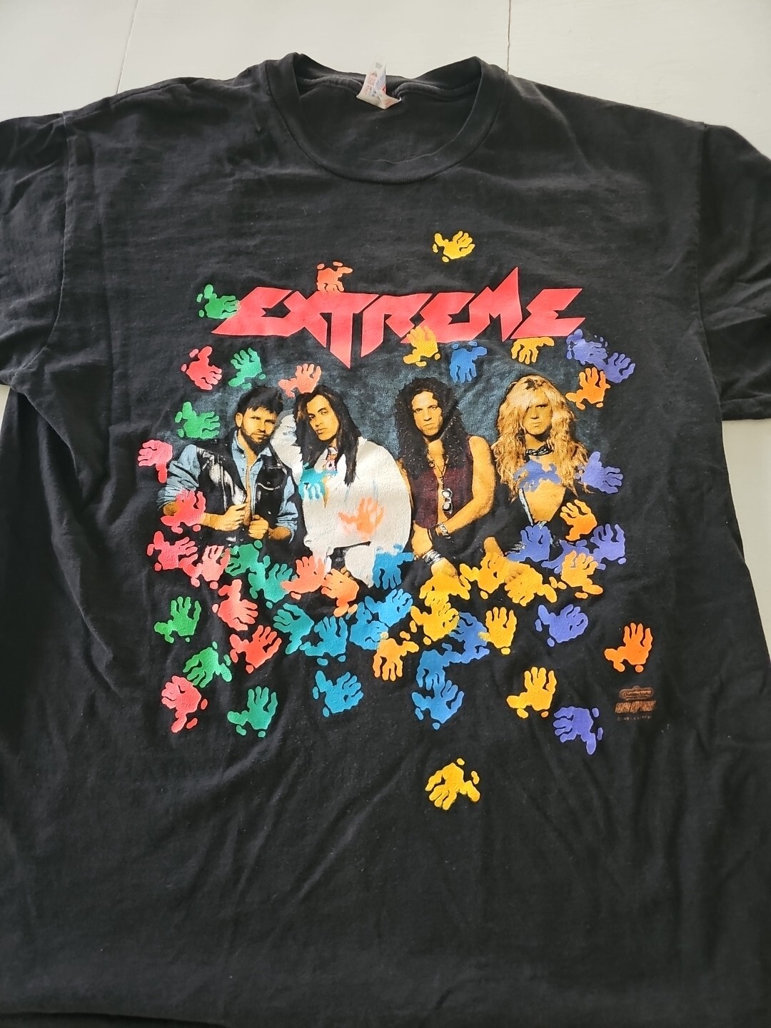 1991 Vintage Extreme Band Tour Cotton Black Large Co… - Gem