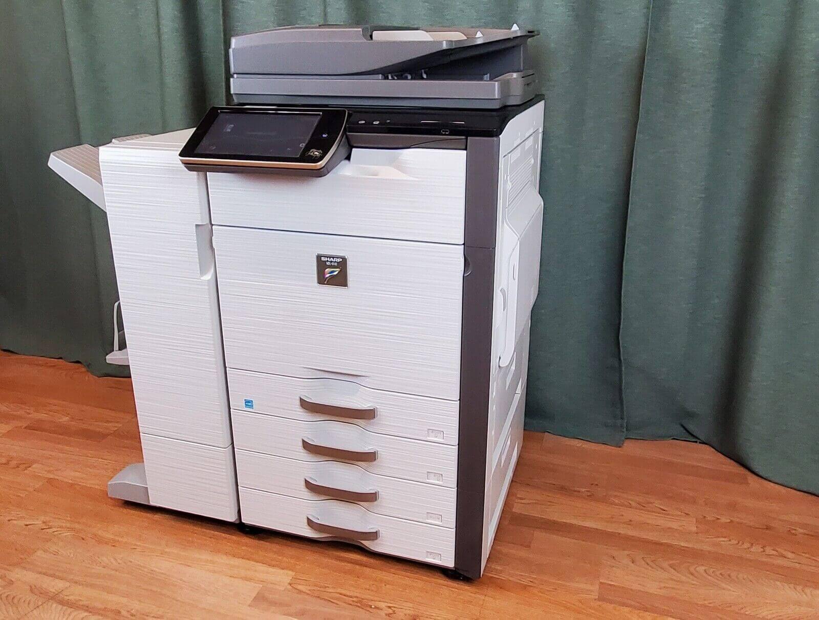 Sharp MX 4141N Color Copier Printer Scanner Network Booklet Finisher ...