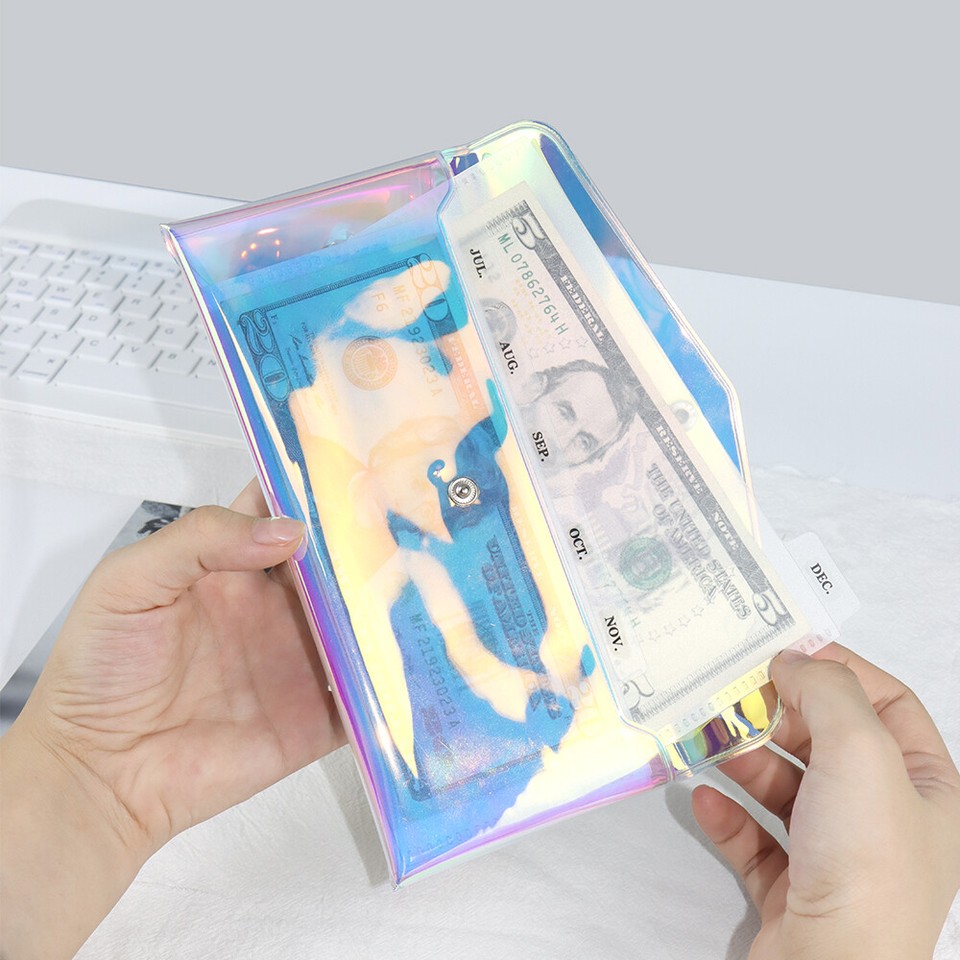 Cash Envelope Wallet 6pcs Budget Money Divider with Pockets and 2pcs ...