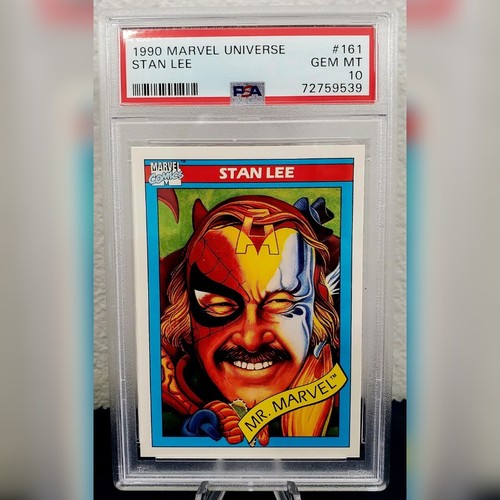 1990 Marvel Universe Series 1 Trading Card Stan Lee #161 PSA 10 GEM ...