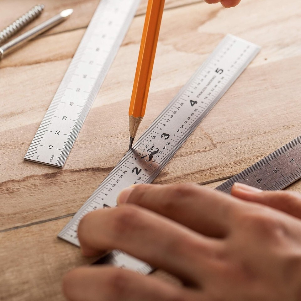 Machinist Ruler, Ruler 6 Inch, 3 Pack, Mm Ruler, Metric Ruler ...