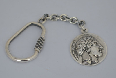 Athens Tetradrachm - Goddess Athena & Owl of Wisdom Silver Keychain | eBay
