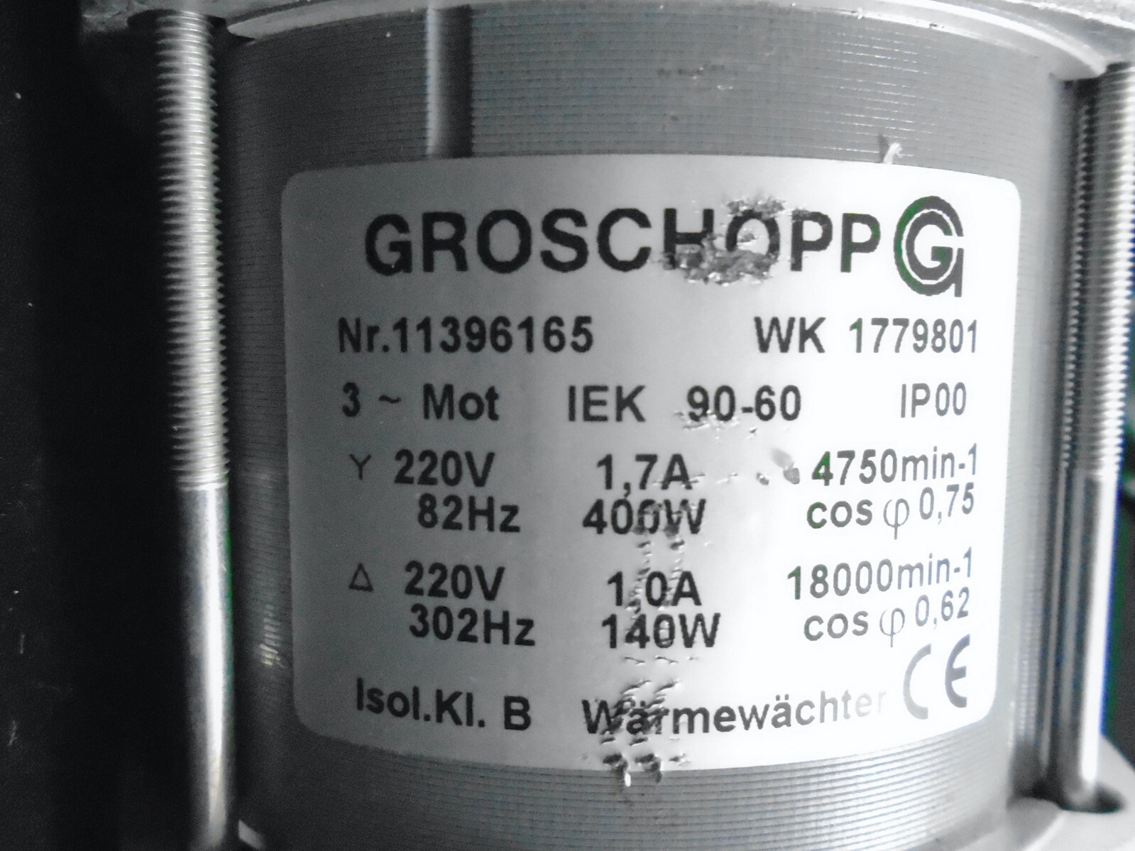 GROSCHOPP 220 V AC Three-Phase Motor Skeleton IEK 90-60 WK 1779801 | eBay