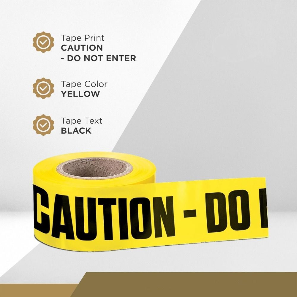 Do Not Enter Yellow Caution Tape Roll 7.5cm*100m Danger/Hazardous Areas ...