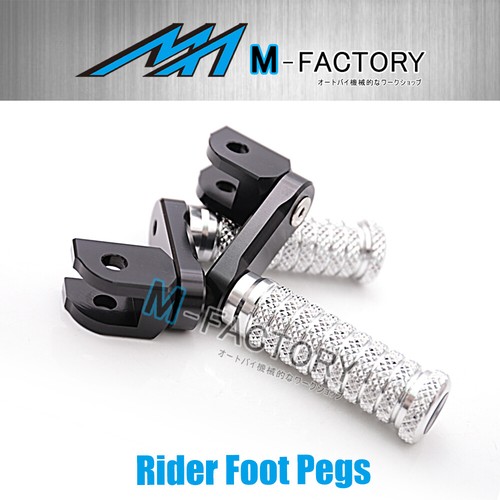Silver M-Grip 40mm Extended Front Foot Pegs For Yamaha YZF R1 R1M 15-21 ...