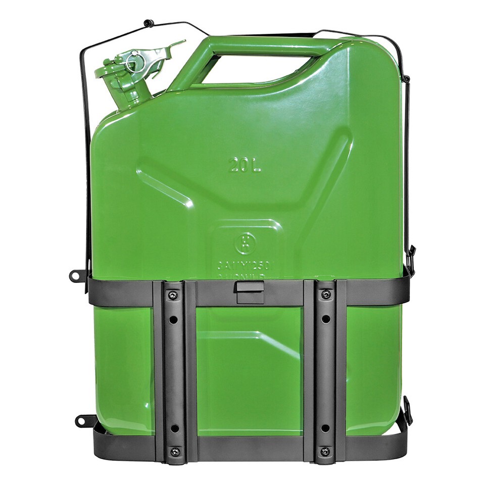 Metal Jerry Can Holder Bracket Mount Gas Rack Oil Tank Fuel Gasoline 5. ...