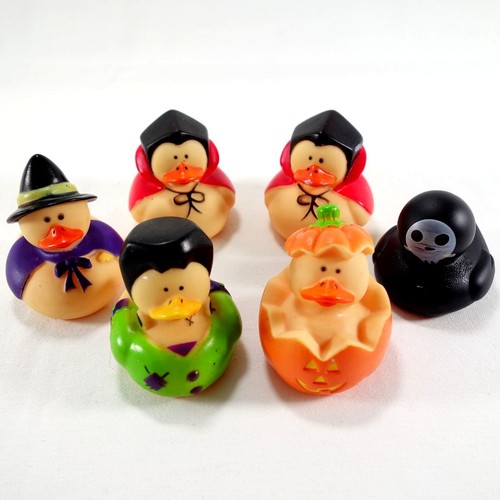 Lot of 6 Halloween Rubber Ducks Set Dracula Witch Frankenstein Ghost ...