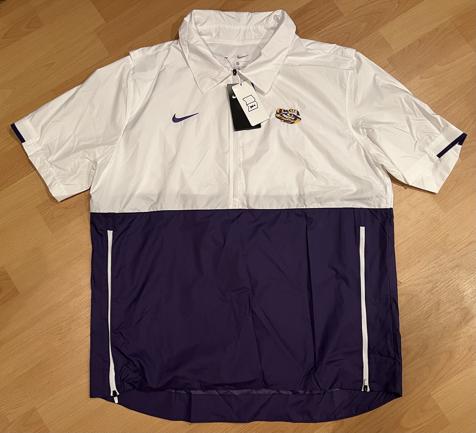 Nike LSU Tigers Football Windbreaker Players Coaches Mens L Jacket SS ...