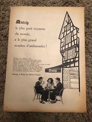 Publicité Vintage Advertising Bière MUTZIG Années 60 1 page | eBay