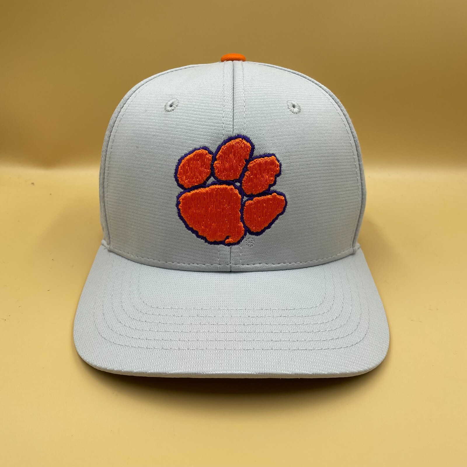 Clemson Tigers Hat Cap Fitted One Fit Stretch Gray Top Of The World ...
